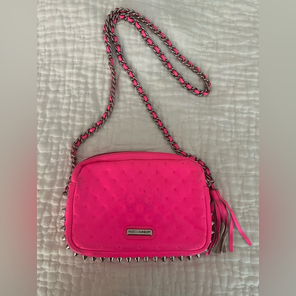 Rebecca Minkoff | Bags | Hot Pink Rebecca Minkoff Crossbody With Silver ...